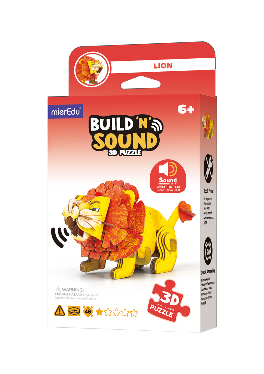 Build 'n' Sound 3D Puzzle Lion – mierEdu.AU