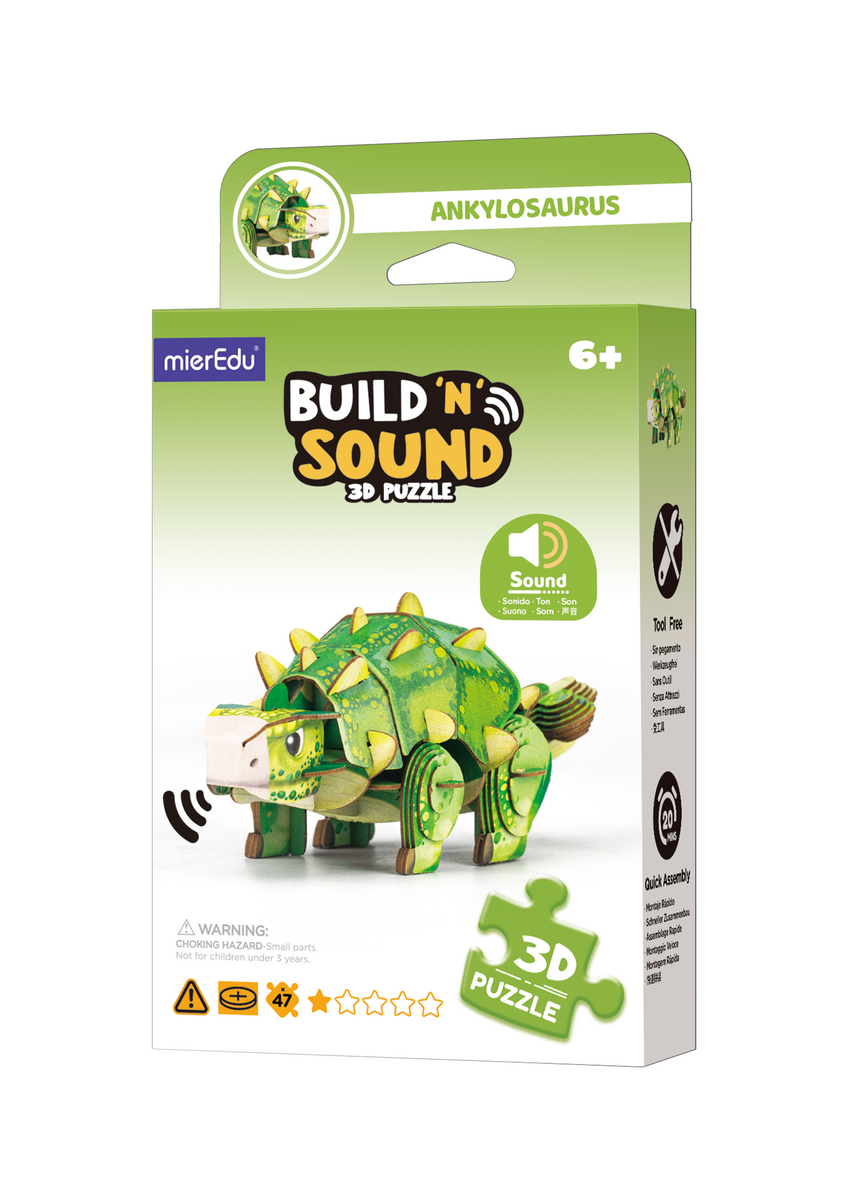 Build 'n' Sound 3D Puzzle Ankylosaurus – mierEdu.AU